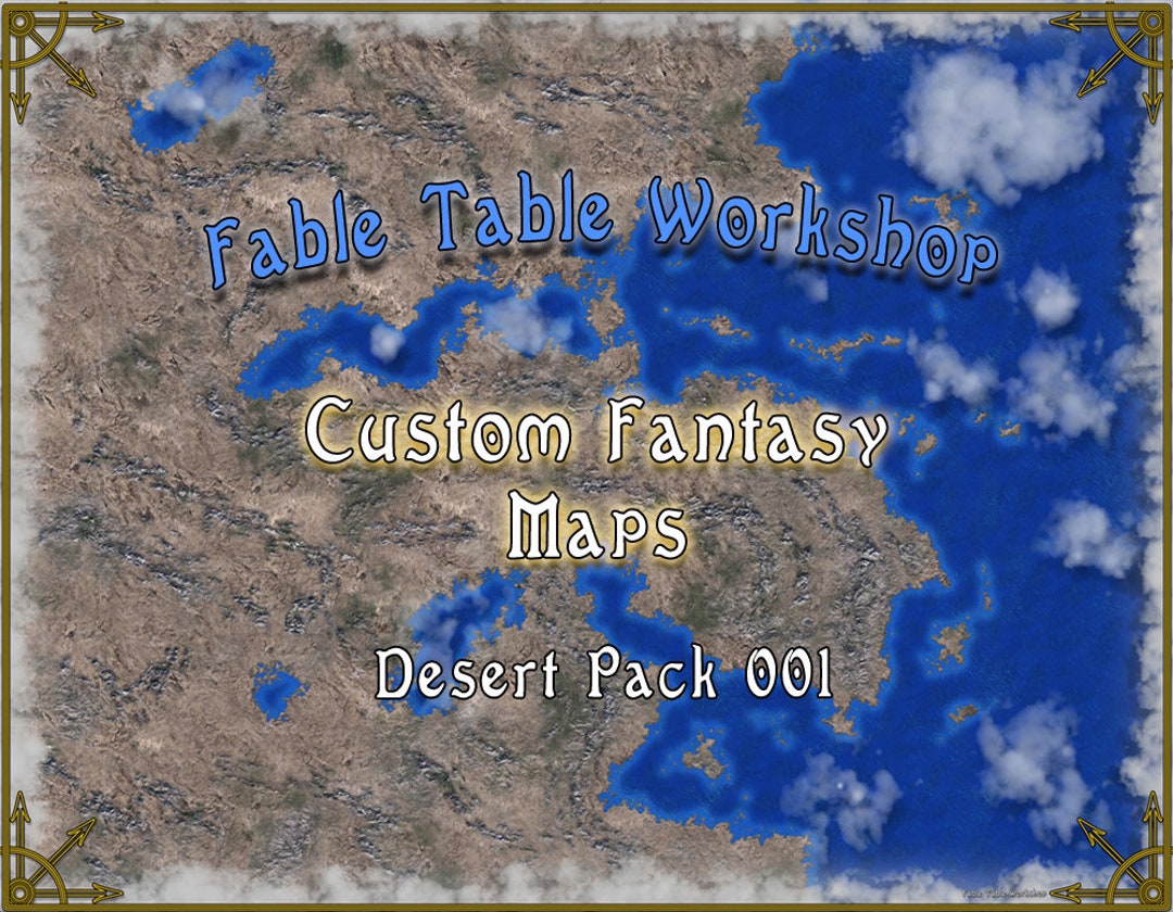 4 Custom Fantasy Realm Maps (desert Pack 001) by Fable Table Workshop - Etsy