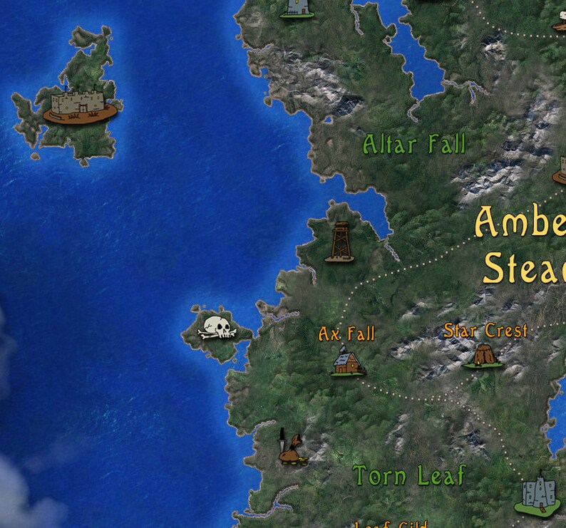 12 Custom Fantasy Realm Maps by Fable Table Workshop - Etsy