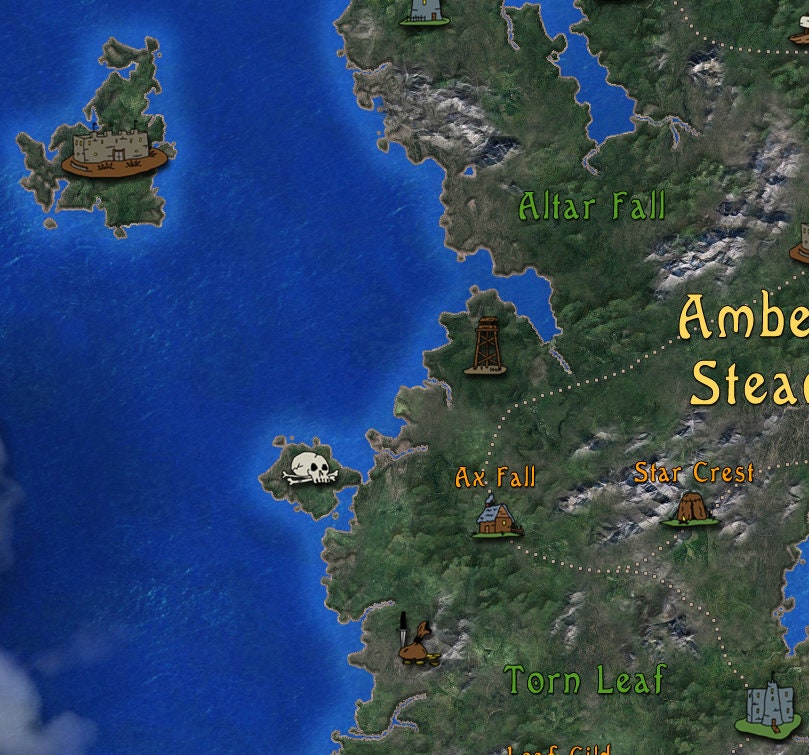 12 Custom Fantasy Realm Maps by Fable Table Workshop - Etsy