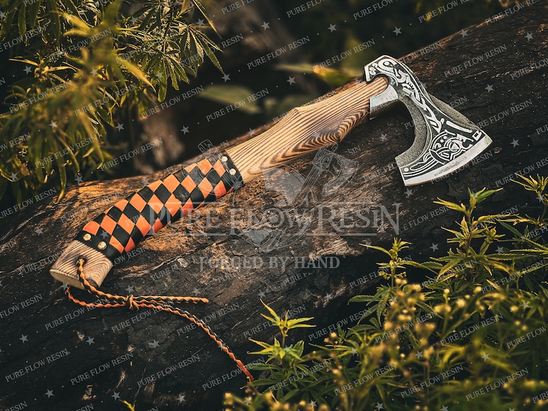 Custom Smith Carbon Steel Viking Axe Personalized Anniversary Gift for Him, Birthday & Wedding ...