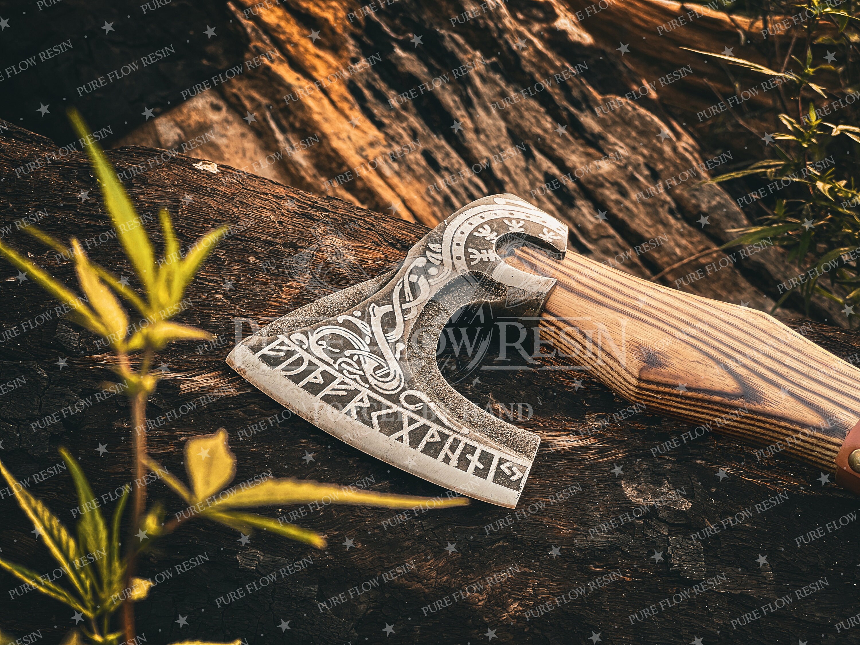 VIKING Axe Hand Forged Carbon Steel Best Holiday Gift for Him Medieval ...