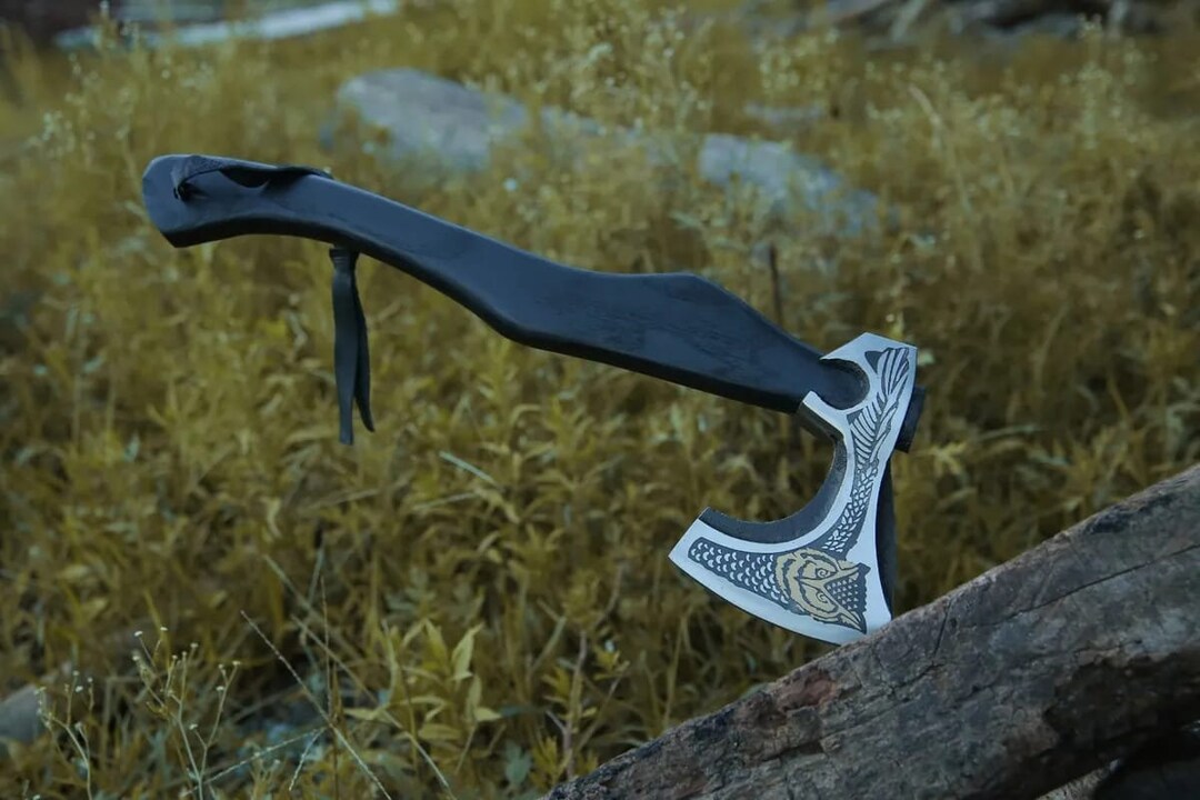 Viking Forged Axe RAGNAR Viking Axe Personalized Hatchet - Etsy