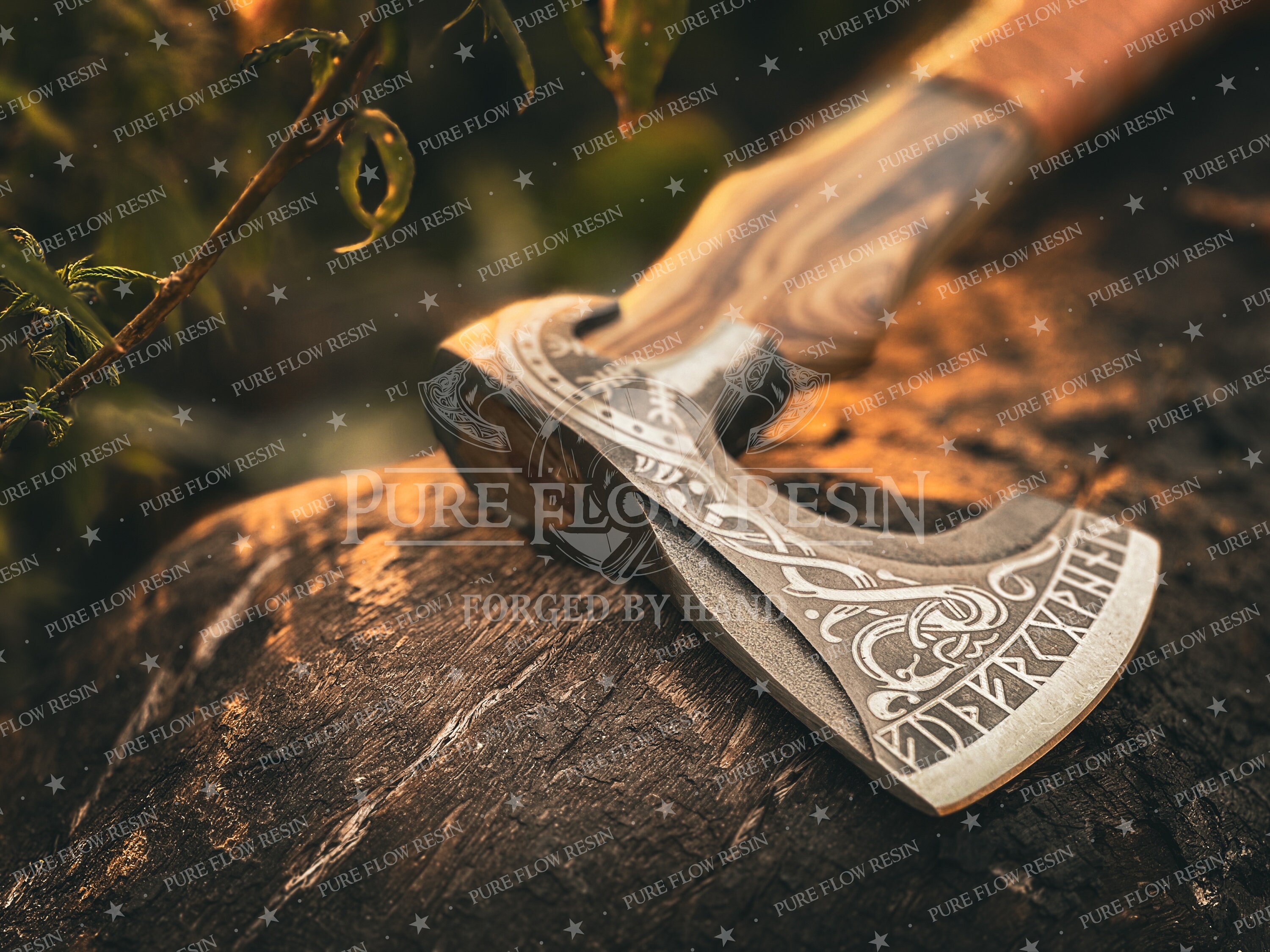 VIKING Axe Hand Forged Carbon Steel Best Holiday Gift for Him Medieval ...