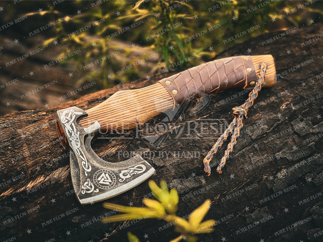 Custom Smith Carbon Steel Viking Axe Personalized Anniversary Gift for Him, Birthday & Wedding ...