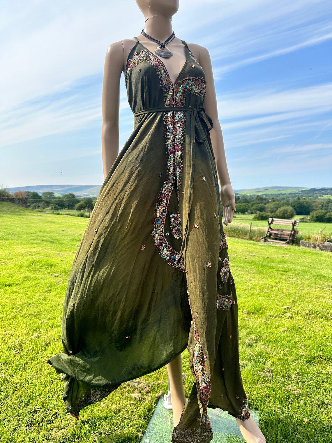 Unique Embellished Sundress / One Size Fits Most / One of a Kind / - Etsy
