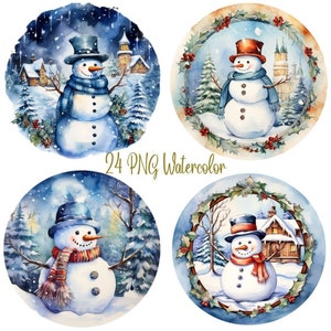 Christmas Clipart Bundle, 112+ Watercolor Santa, Snowmen, Gingerbread ...