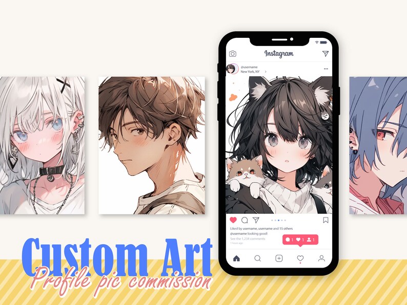Custom Profile Picture: Custom PFP Commission,icon Commission,profile ...