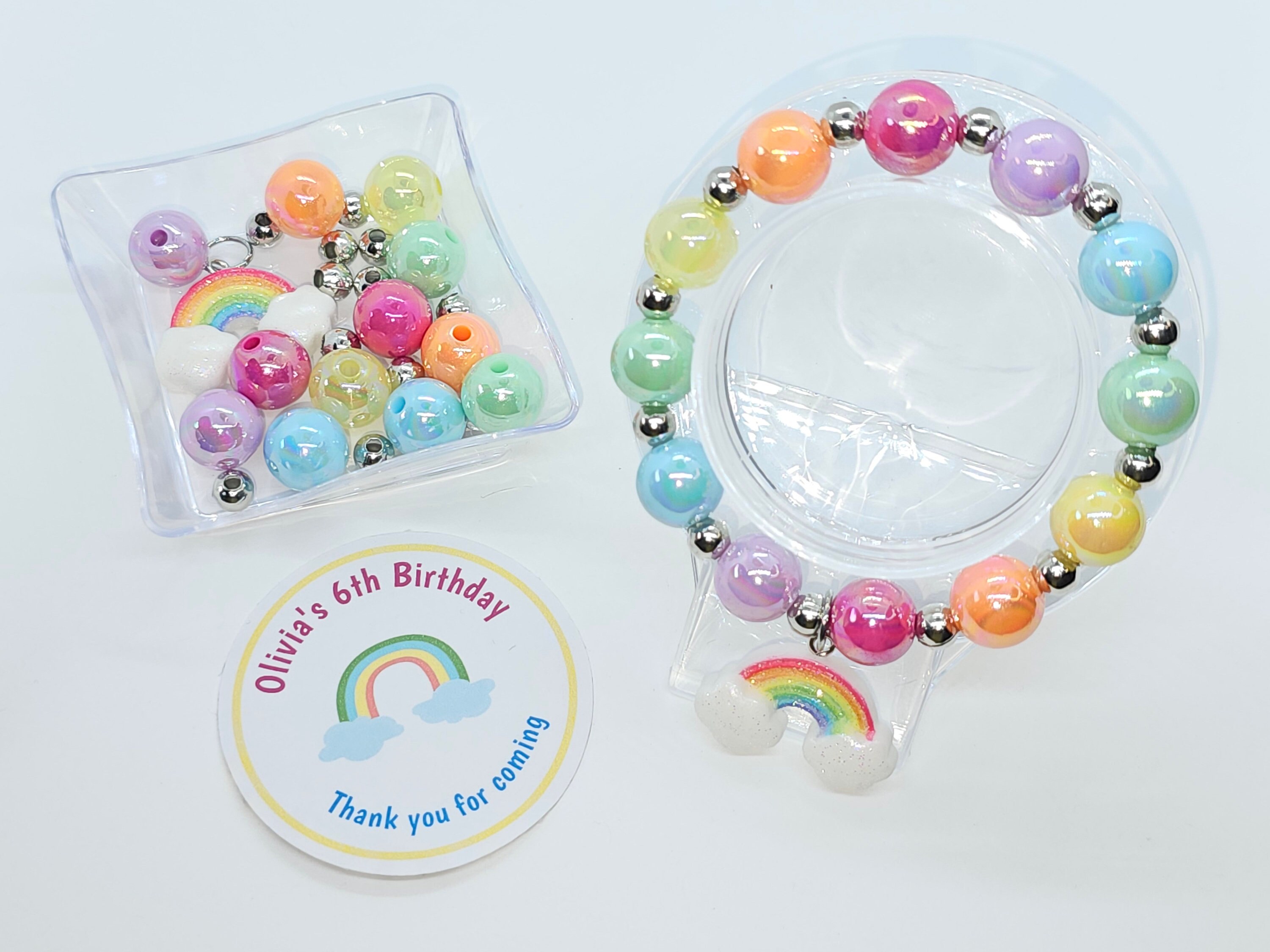 Rainbow DIY Bracelet Kit/ Rainbow Party Favors/ Birthday - Etsy