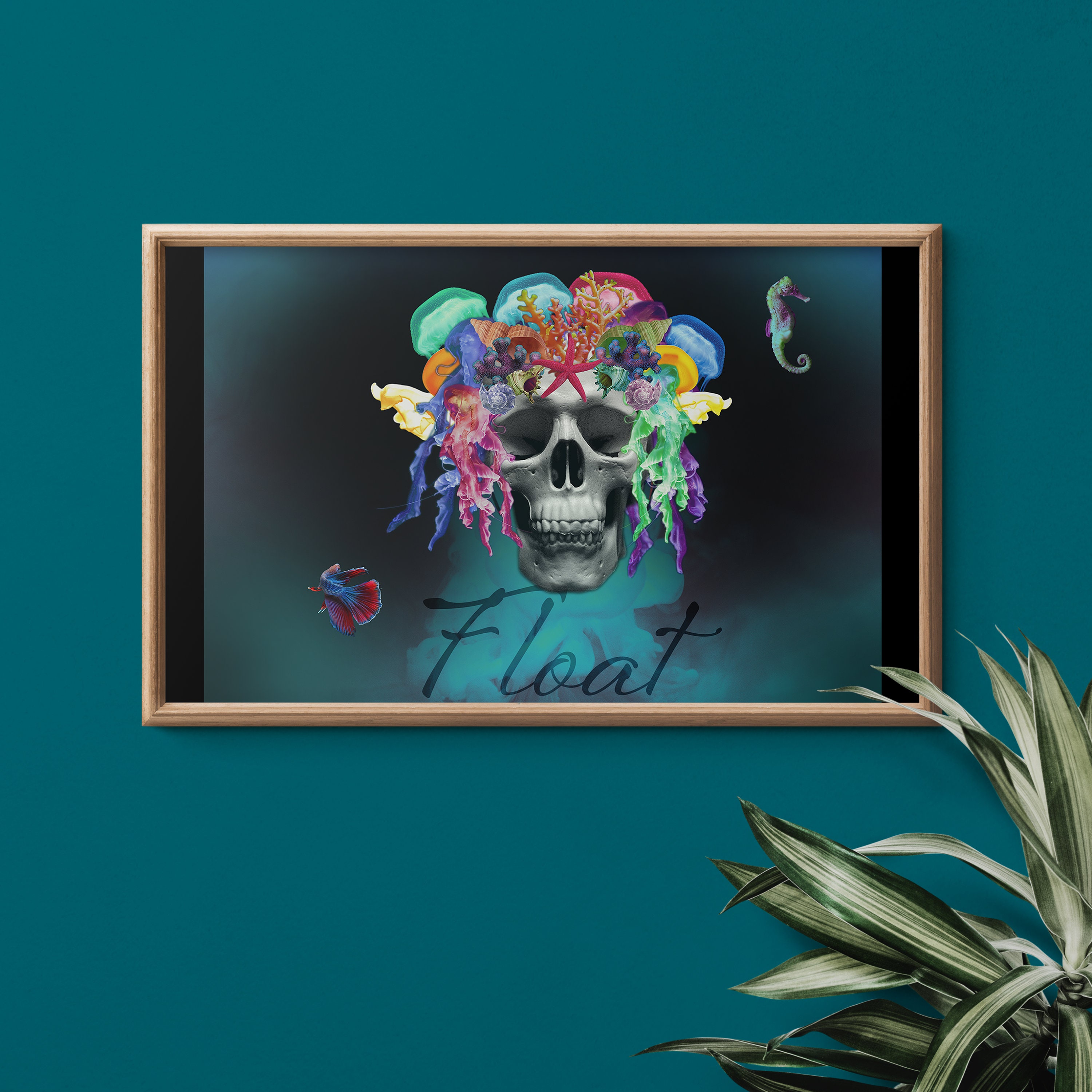 Skull Float Poster - Etsy