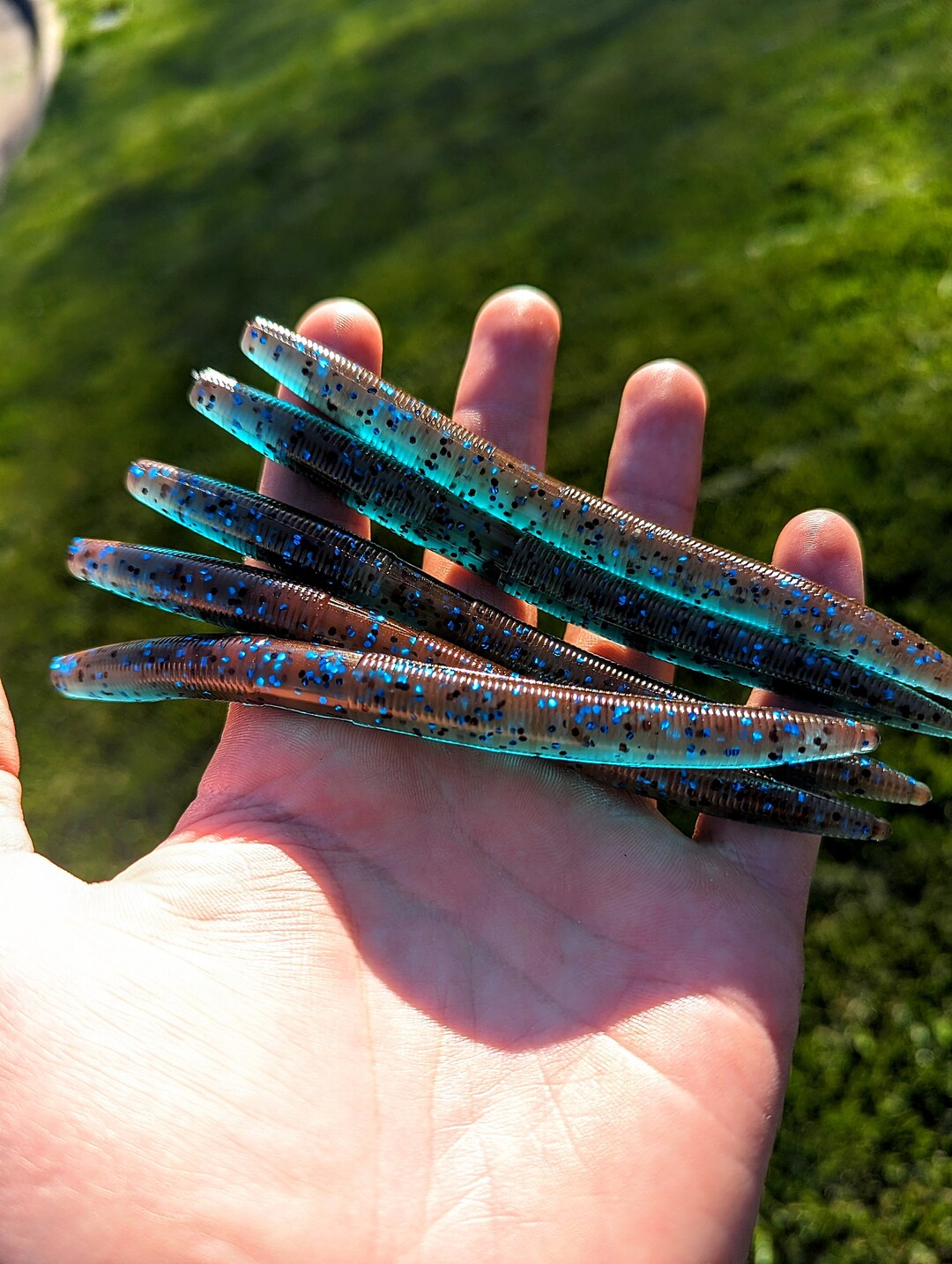 5" Color Change Stick Worms, 7 Pack - Etsy