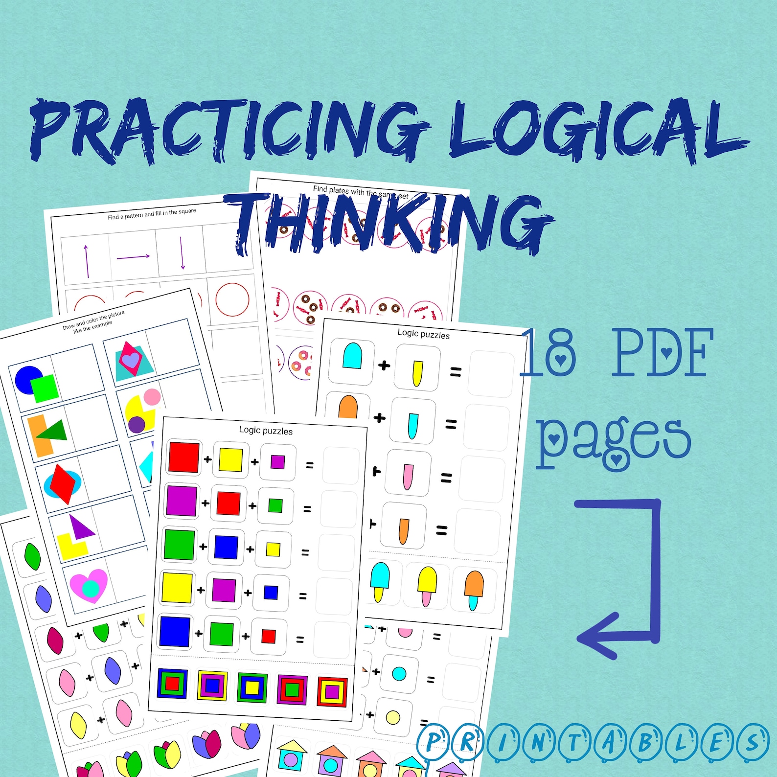 Logic Activity Pack Logical Thinking Games for Kids Brain Teasers ...