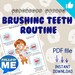 Brushing Teeth Routine| Teeth Brushing Poster| Steps for Kids| Digital ...