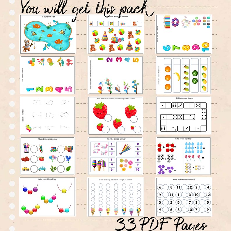 Preschool Math| Beginning Math| Counting| Learning to Add| Kindergarten ...