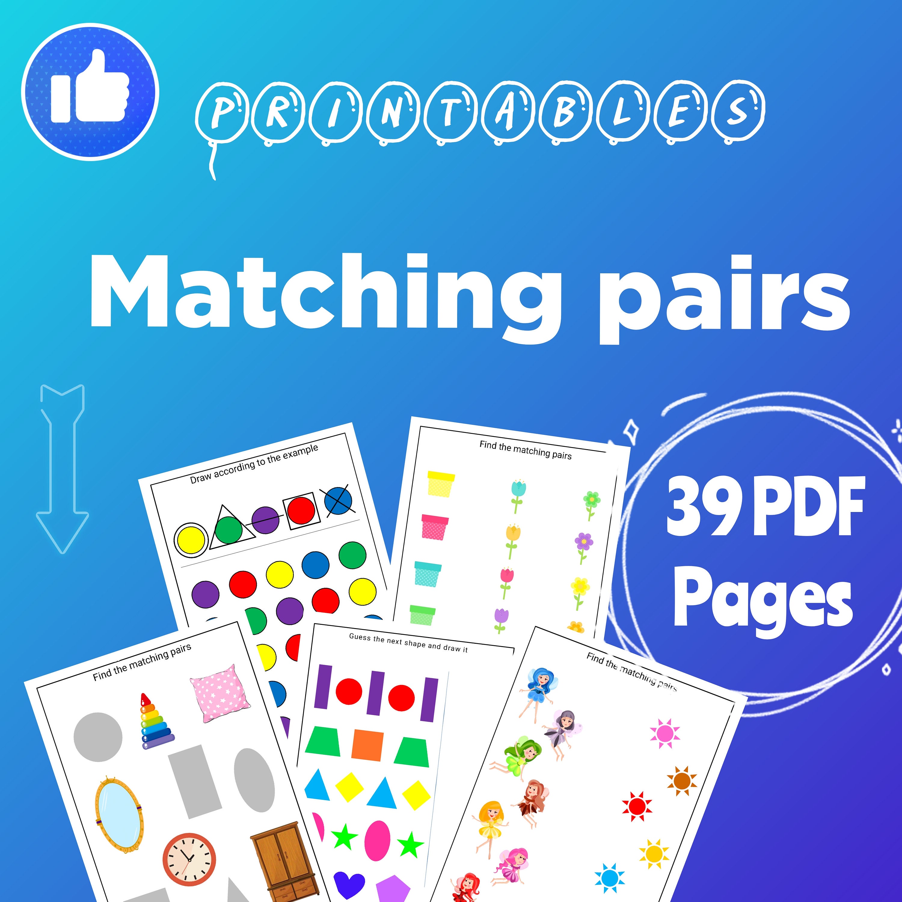 Printable Matching Worksheets Match the Picture Preschool Worksheets ...
