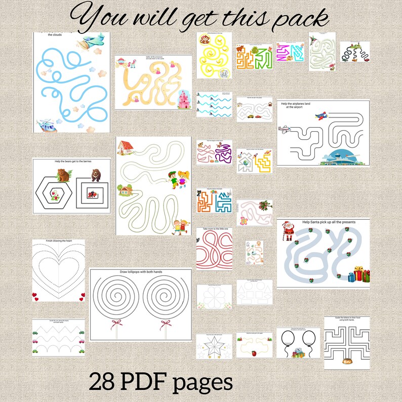 Graphomotor Skills| Pencil Control| Visual Motor Worksheets| Preschool ...