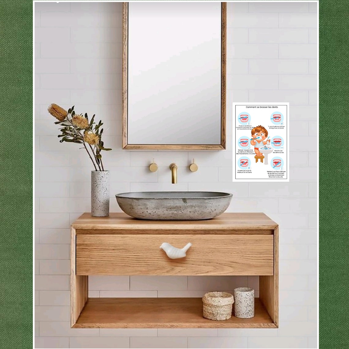 Brushing Teeth Routine| Teeth Brushing Poster| Steps for Kids| Digital ...