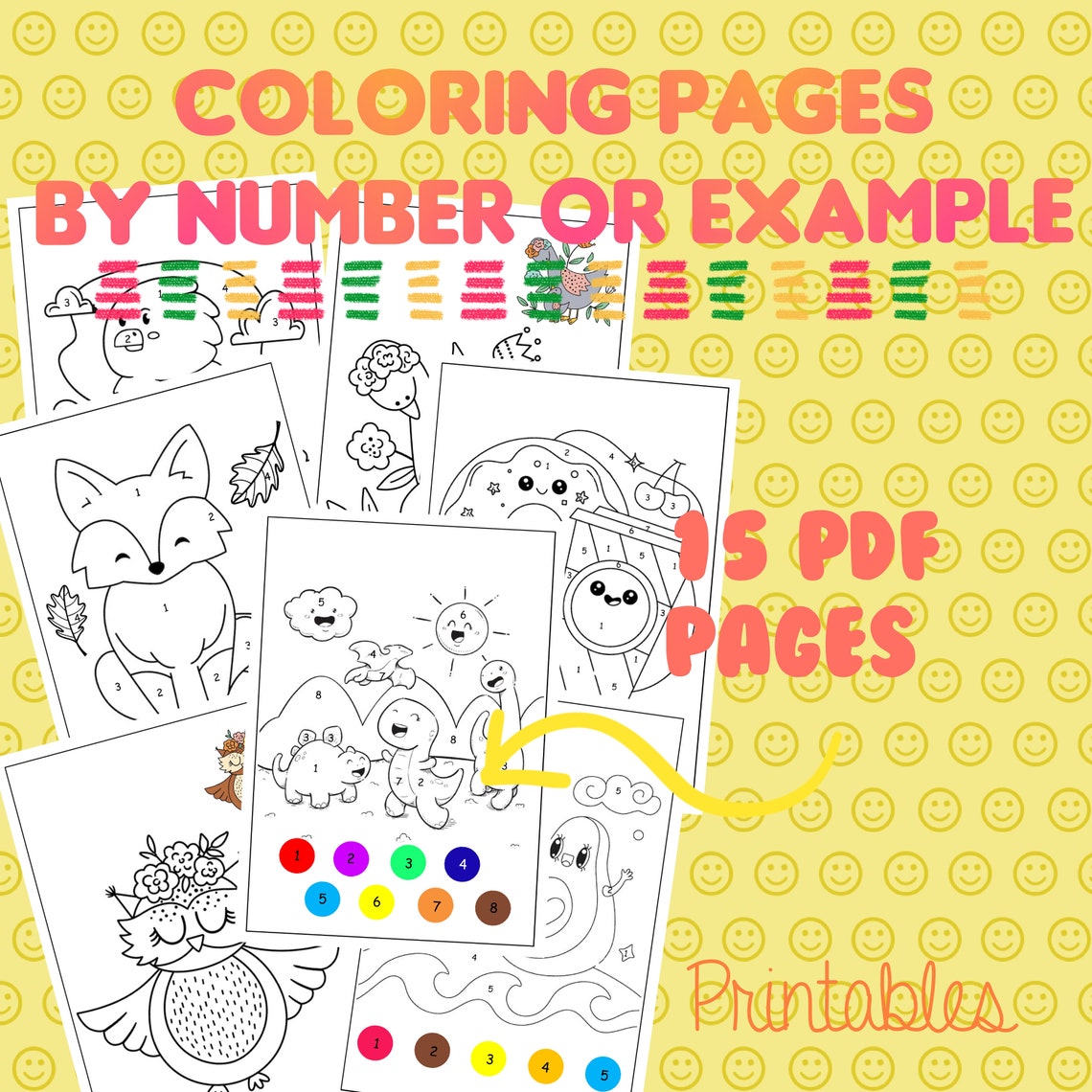 Color by Number and Example Preschool Printables Kindergarten Learning ...