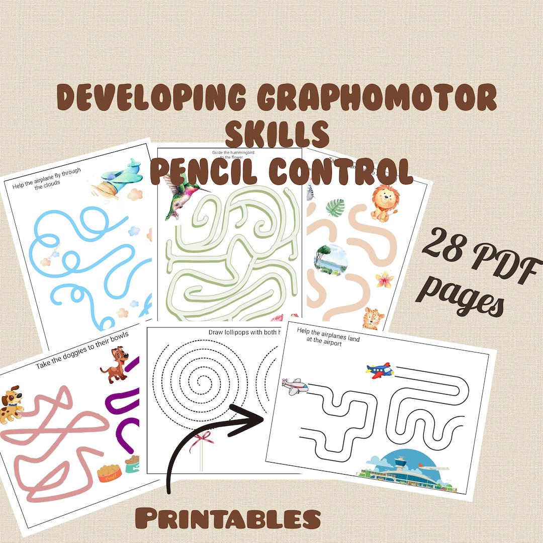 Graphomotor Skills| Pencil Control| Visual Motor Worksheets| Preschool ...