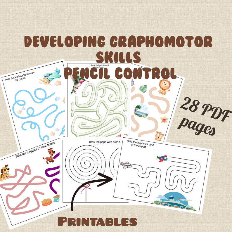 Graphomotor Skills| Pencil Control| Visual Motor Worksheets| Preschool ...