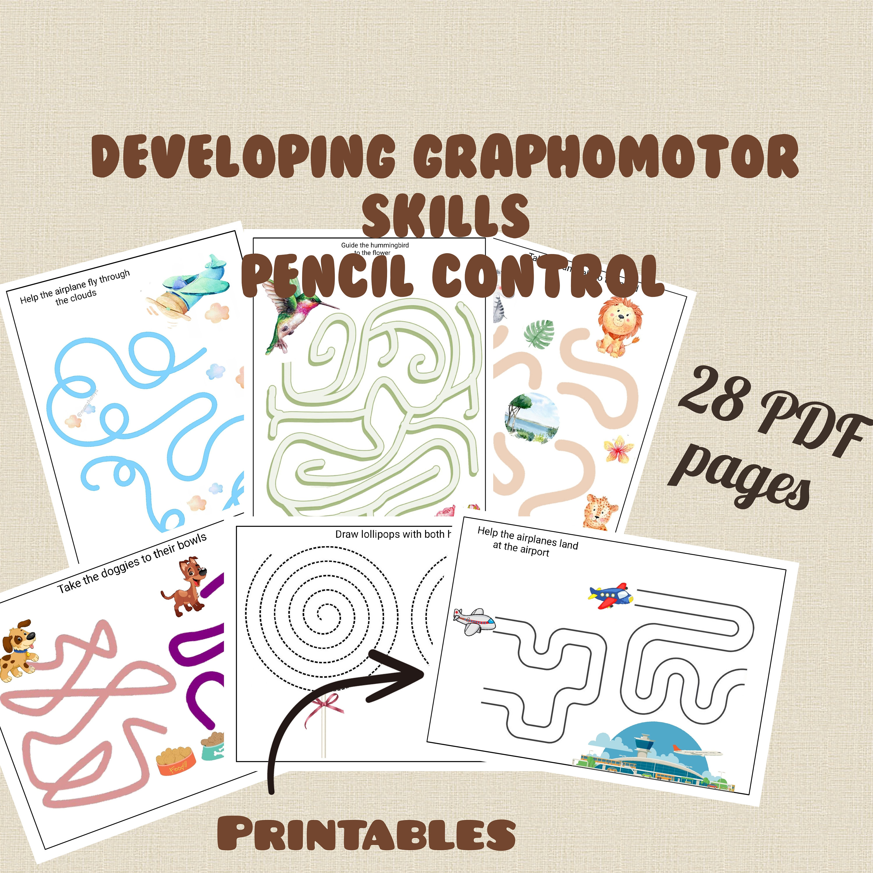 Graphomotor Skills| Pencil Control| Visual Motor Worksheets| Preschool ...