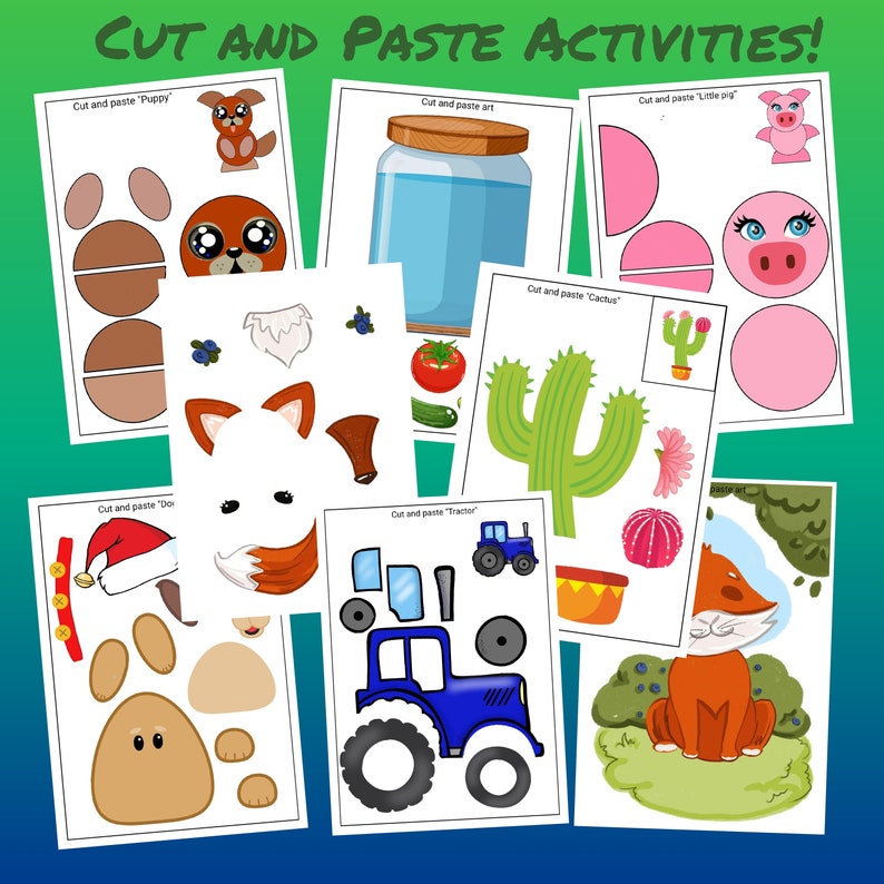 Cut and Paste|cut and Glue Preschool Printables|cut and Paste ...