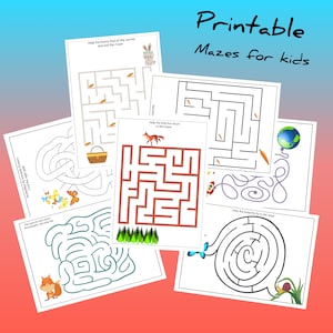 Printable Mazes|18colorful Mazes With Pictures|printable Games|kids ...