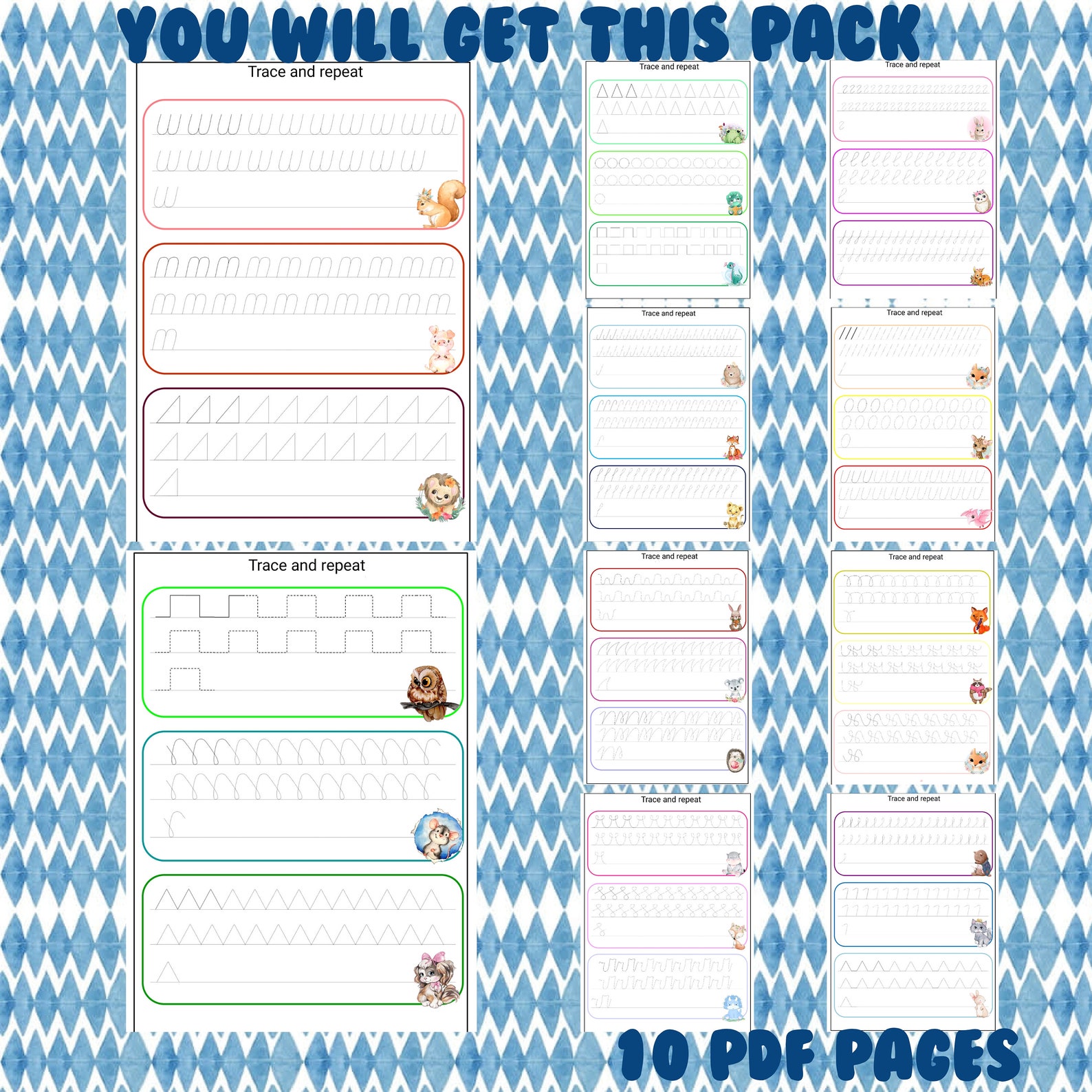 Pre Handwriting Line Tracing Worksheets| Preschool Printable ...