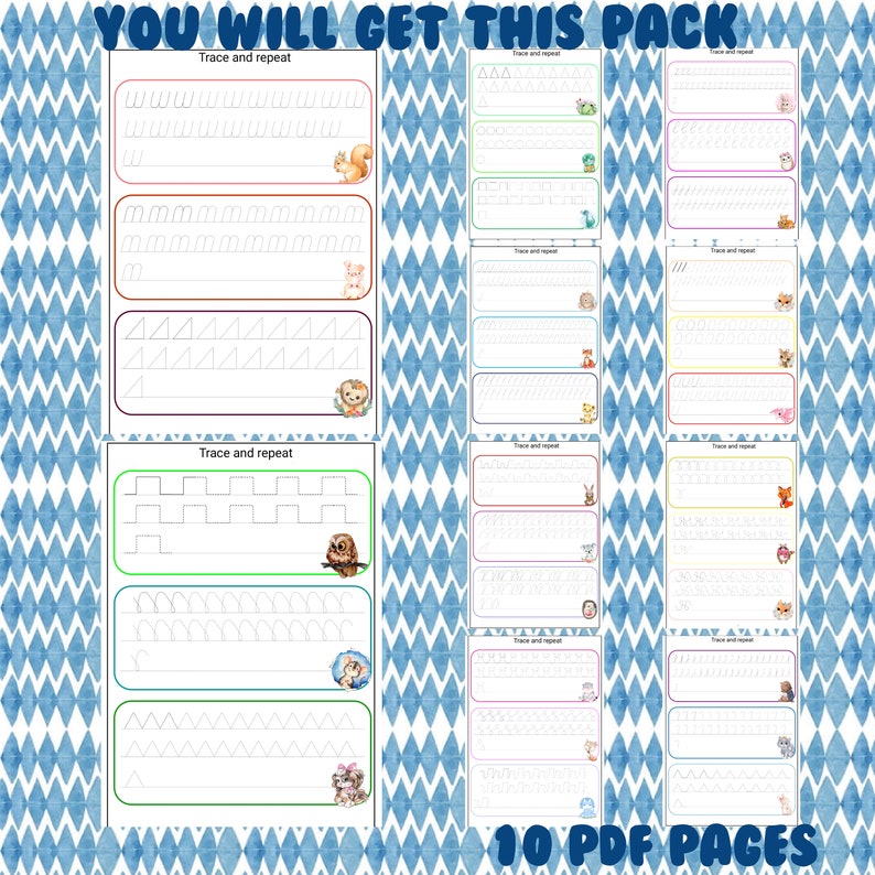 Pre Handwriting Line Tracing Worksheets| Preschool Printable ...