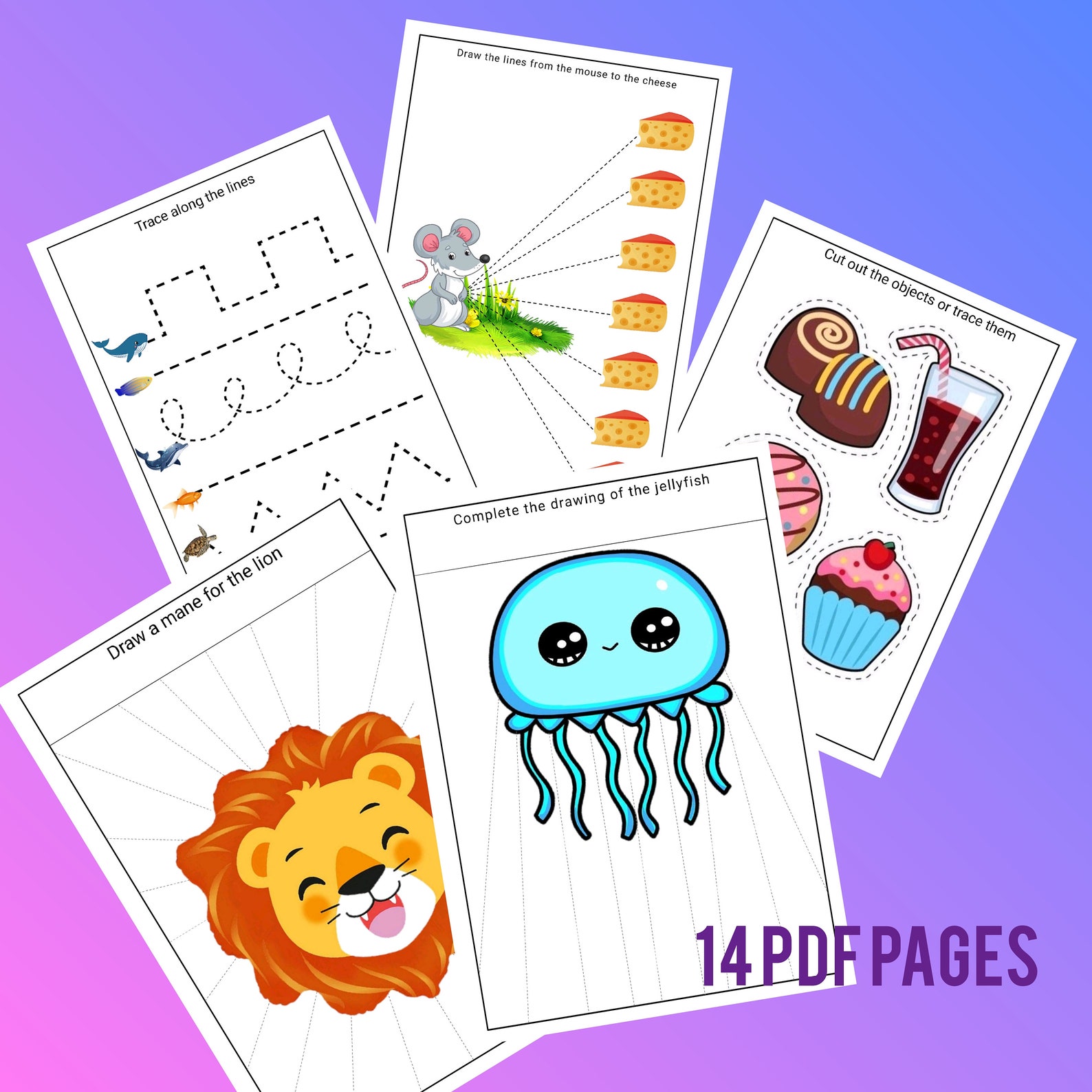 Pre Handwriting Line Tracing Worksheets| Preschool Printable ...