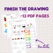 Finish the Drawing Activities for Kids|coloring Pages|drawing Practice ...