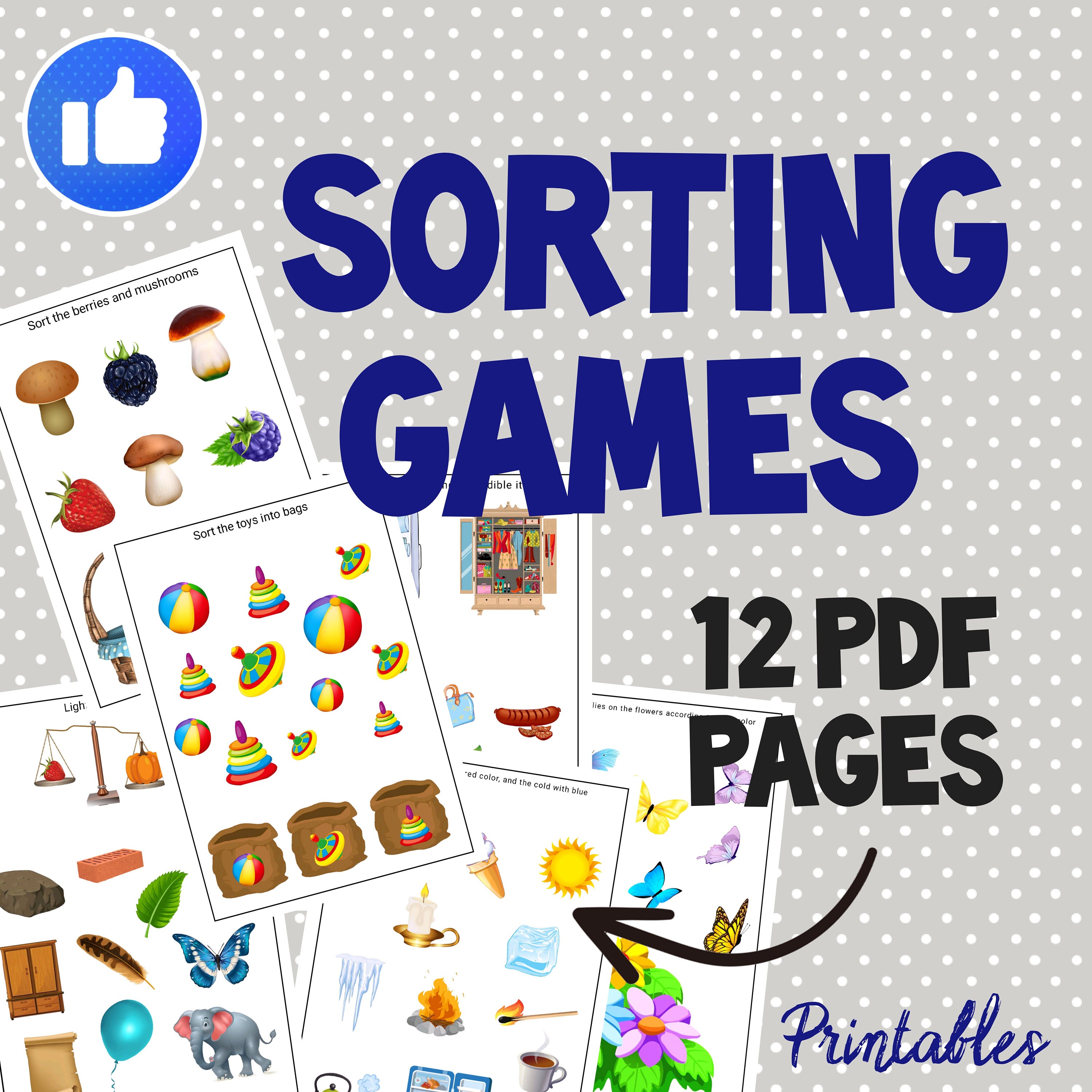Sorting Game| Printable Activity for Toddlers and Preschool| Homeschool ...