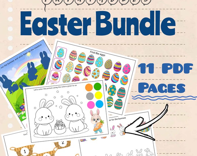 Printable Easter Learning Activity Bundle, Kids Spring Learning Sheets ...