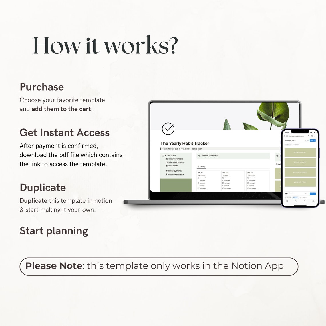 Notion Habit Tracker Notion Template Notion Dashboard Notion Planner Digital Habit Tracker ...