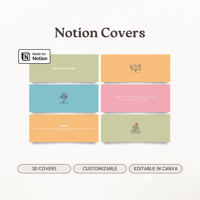 Notion Cover Bundle to Customize Your Notion Template and Make It ...