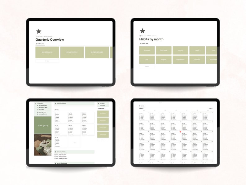 Notion Habit Tracker Notion Template Notion Dashboard Notion - Etsy