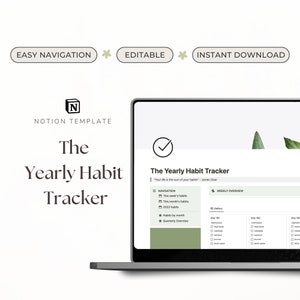 Notion Habit Tracker Notion Template Notion Dashboard Notion - Etsy