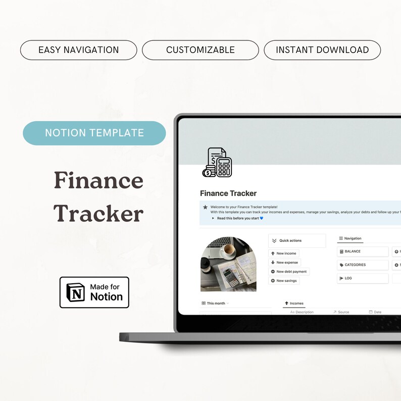 Finance Tracker Notion Template: Track, Budget, and Achieve Your Money ...