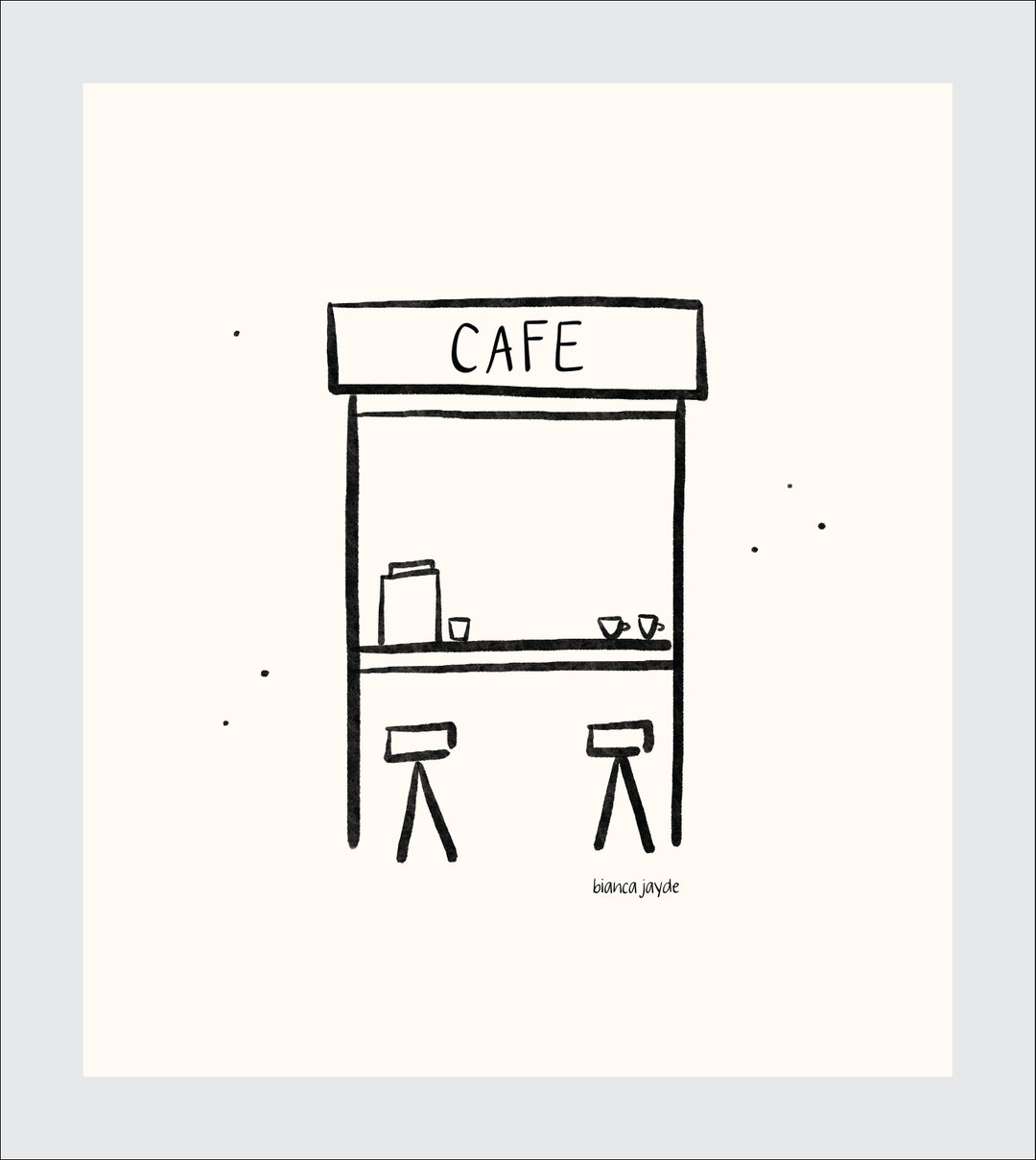Cafe Print - Etsy
