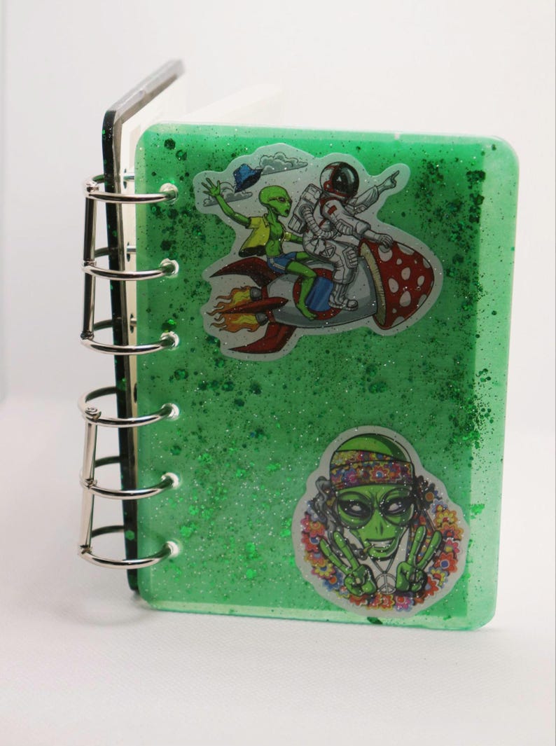 Alien A7 Notebook Cover Handmade Resin Note-taking Psychedelic Gift for ...
