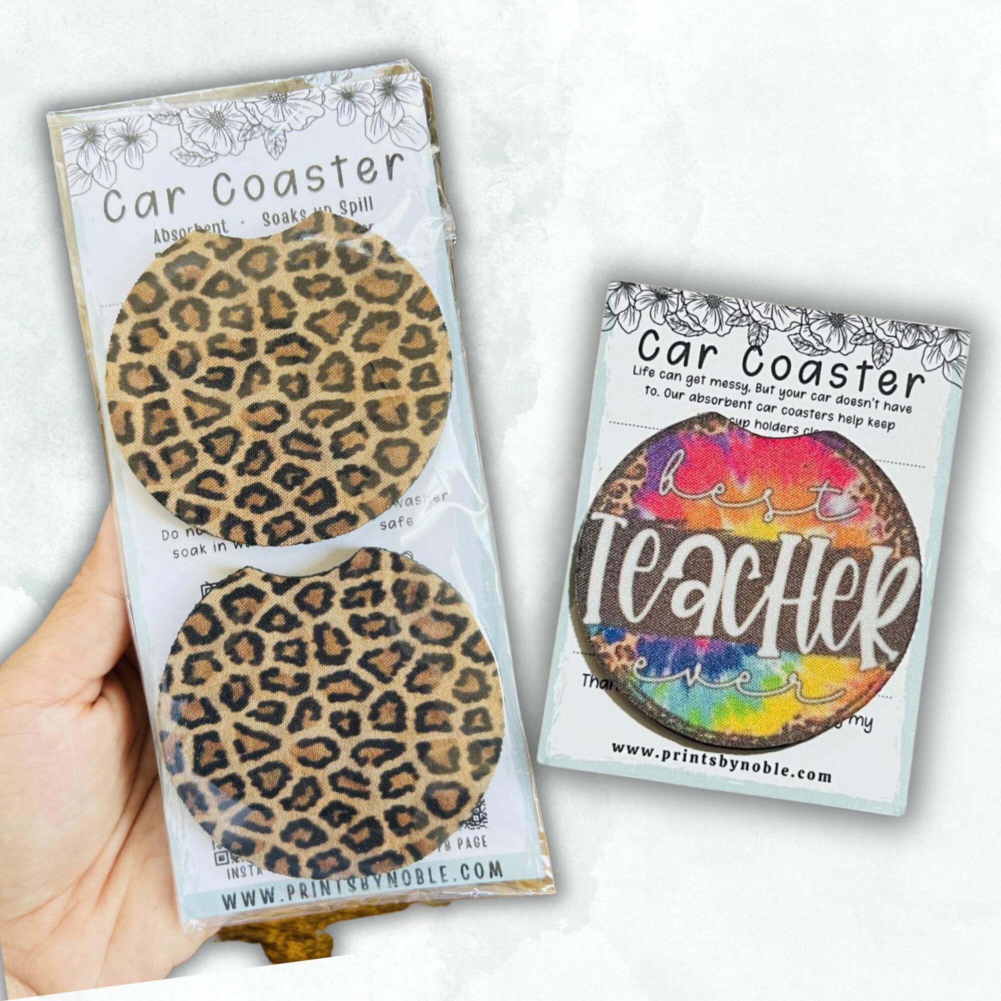 Car Coaster Tag, Car Coaster Packaging, Car Coaster Care Instruction ...