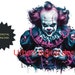 Clown Creepy Face Scary Halloween Horror Costume Graphic Design Clipart ...
