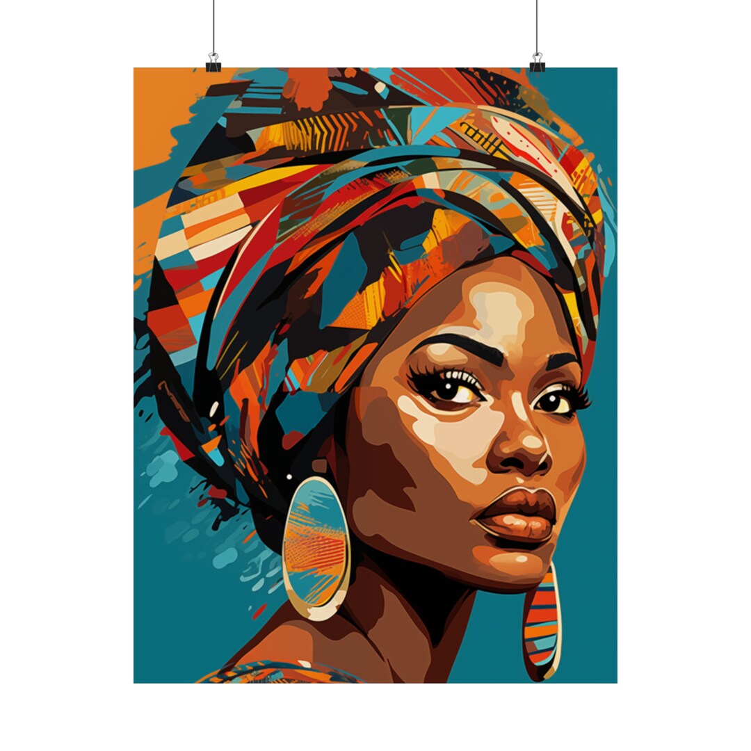 African Art Matte Vertical Wall Art Poster Boho Living Room Decor ...