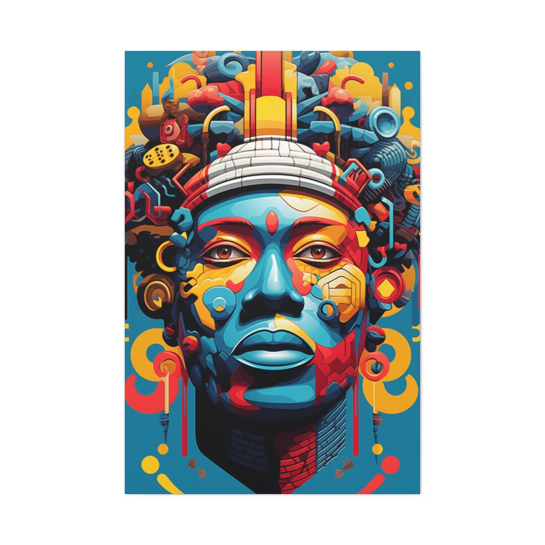 African Art Canvas Gallery Wraps Tribal Boho Canvas Wall Art African ...