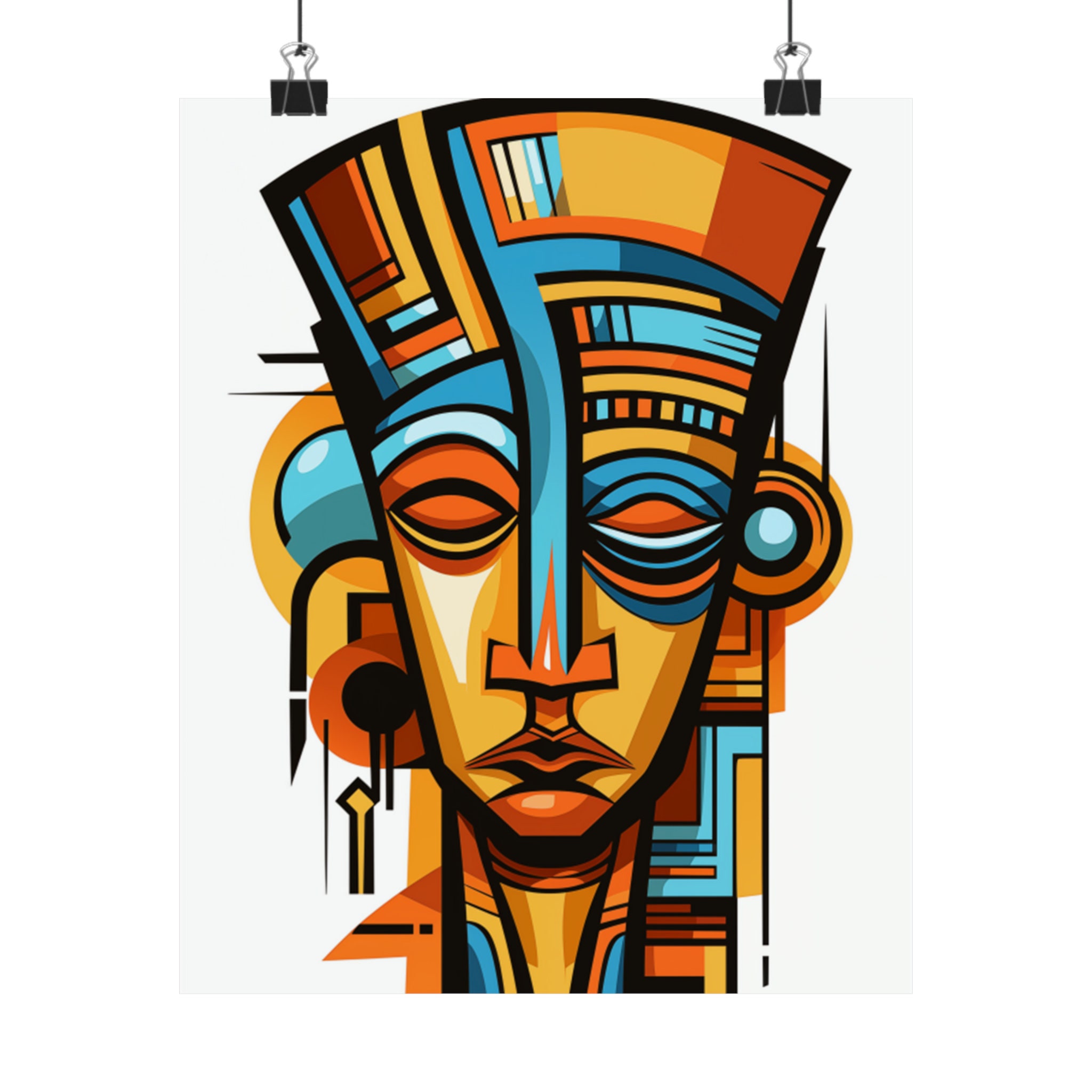 African Wall Art Vertical Matte Poster Living Room Bedroom Wall Art ...