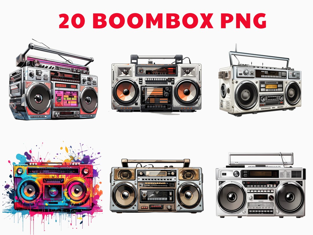 20 Boombox Radio Clipart Printable Digital Download PNG - Etsy Australia