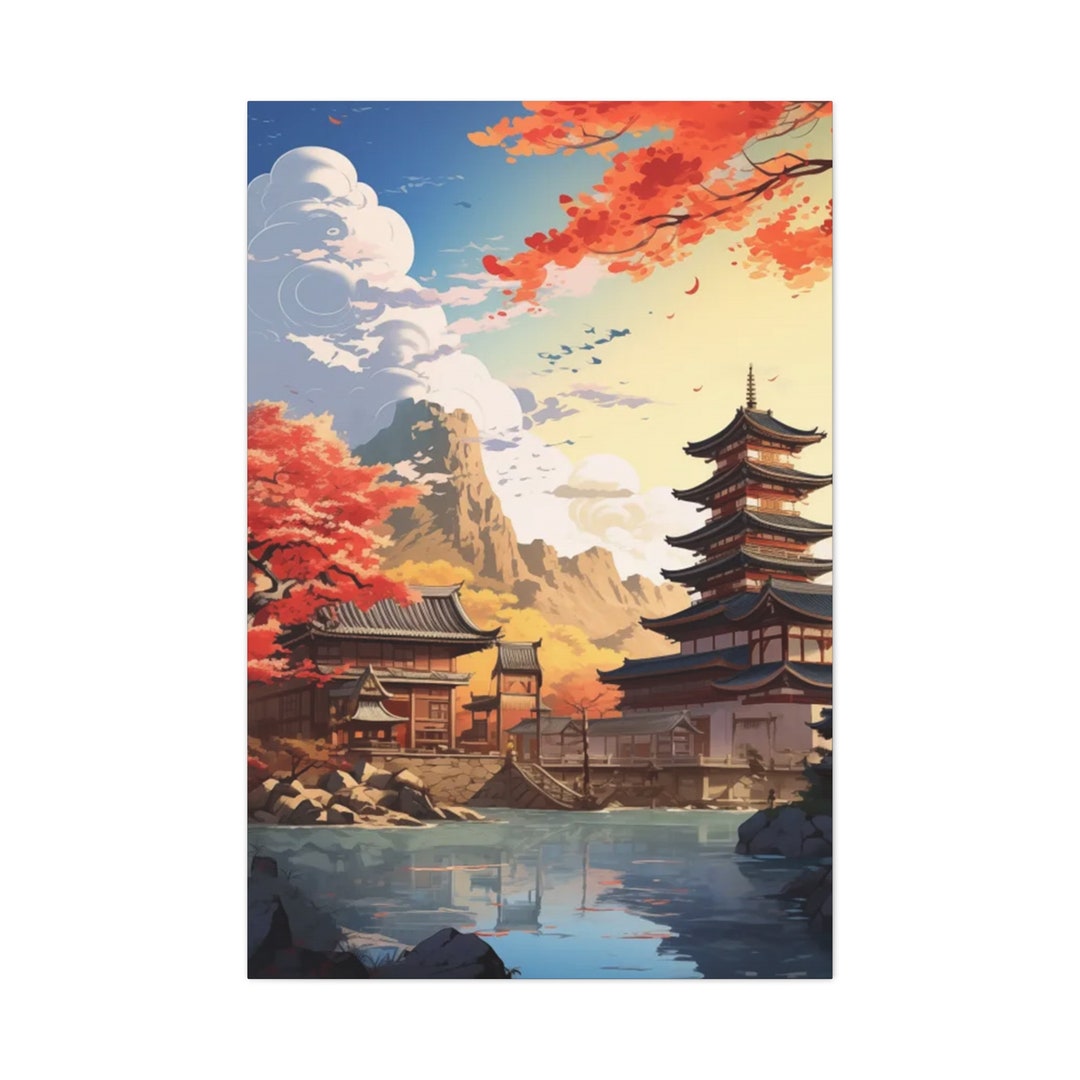 Japanese Art Canvas Gallery Wraps - Nature of Japan Wall Art - Tribal ...