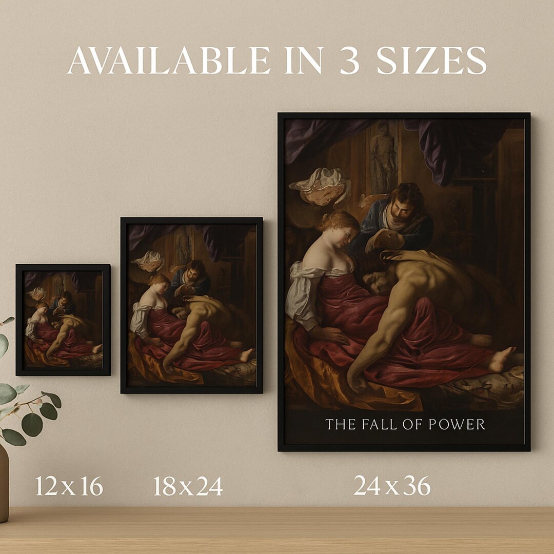 The Fall of Power – Baroque Printable Wall Art – Samson & Delilah ...
