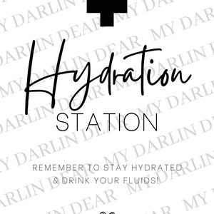 Hydration Station Template | Hydration Station | Wedding Signs ...