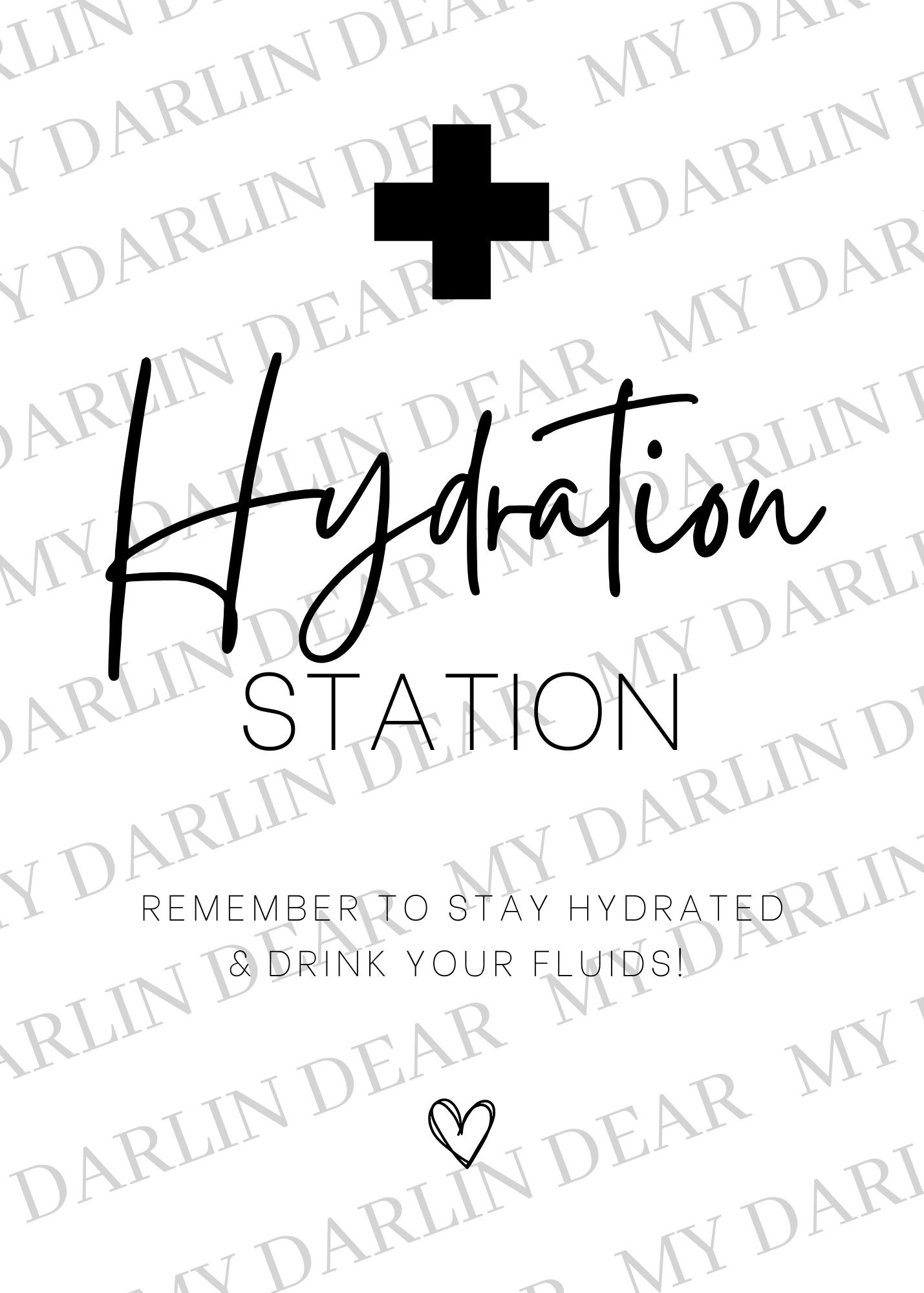 Hydration Station Template | Hydration Station | Wedding Signs ...