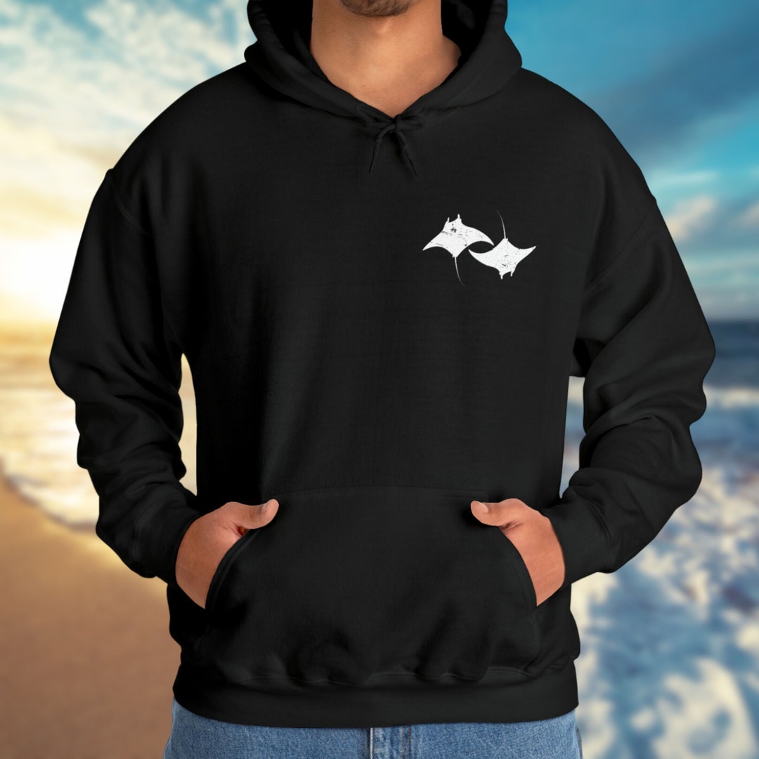 Manta Ray Preppy Hoodie Ocean Beach Hoodie, Scuba Aesthetic Hoodie ...
